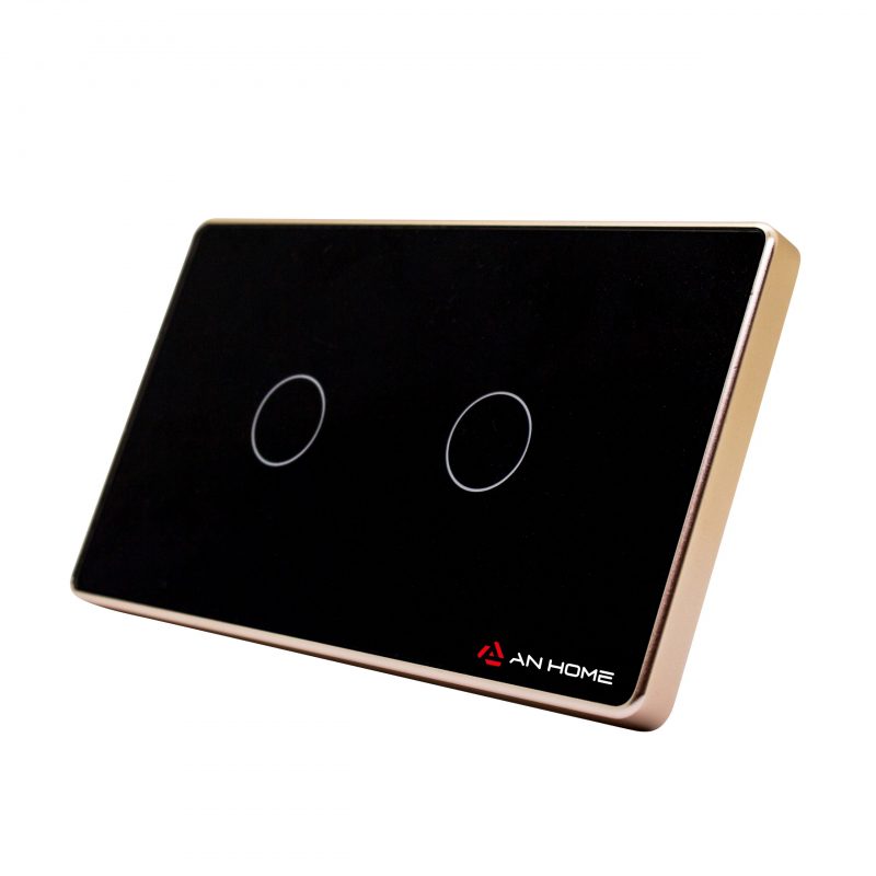 Công tắc AnHome Luxury Wifi 2 nút - SMART HOME GREEN